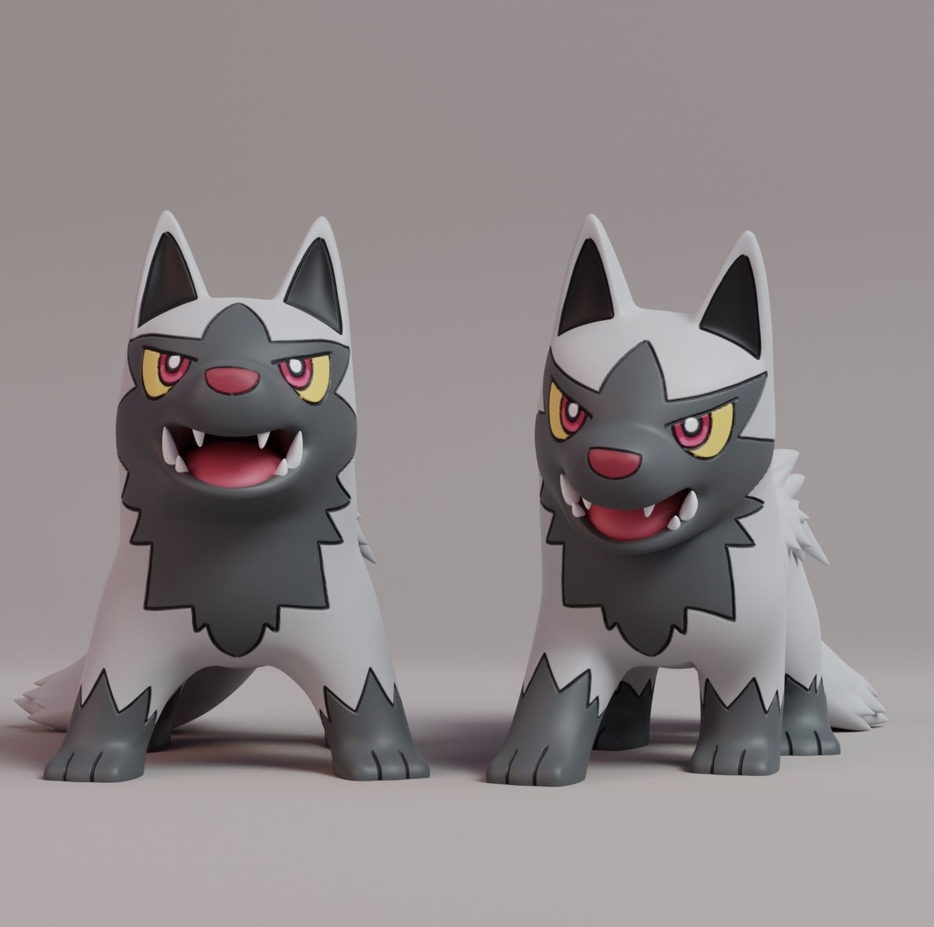 Pokemon - Poochyena with 2 poses 3D model 3D printable | CGTrader