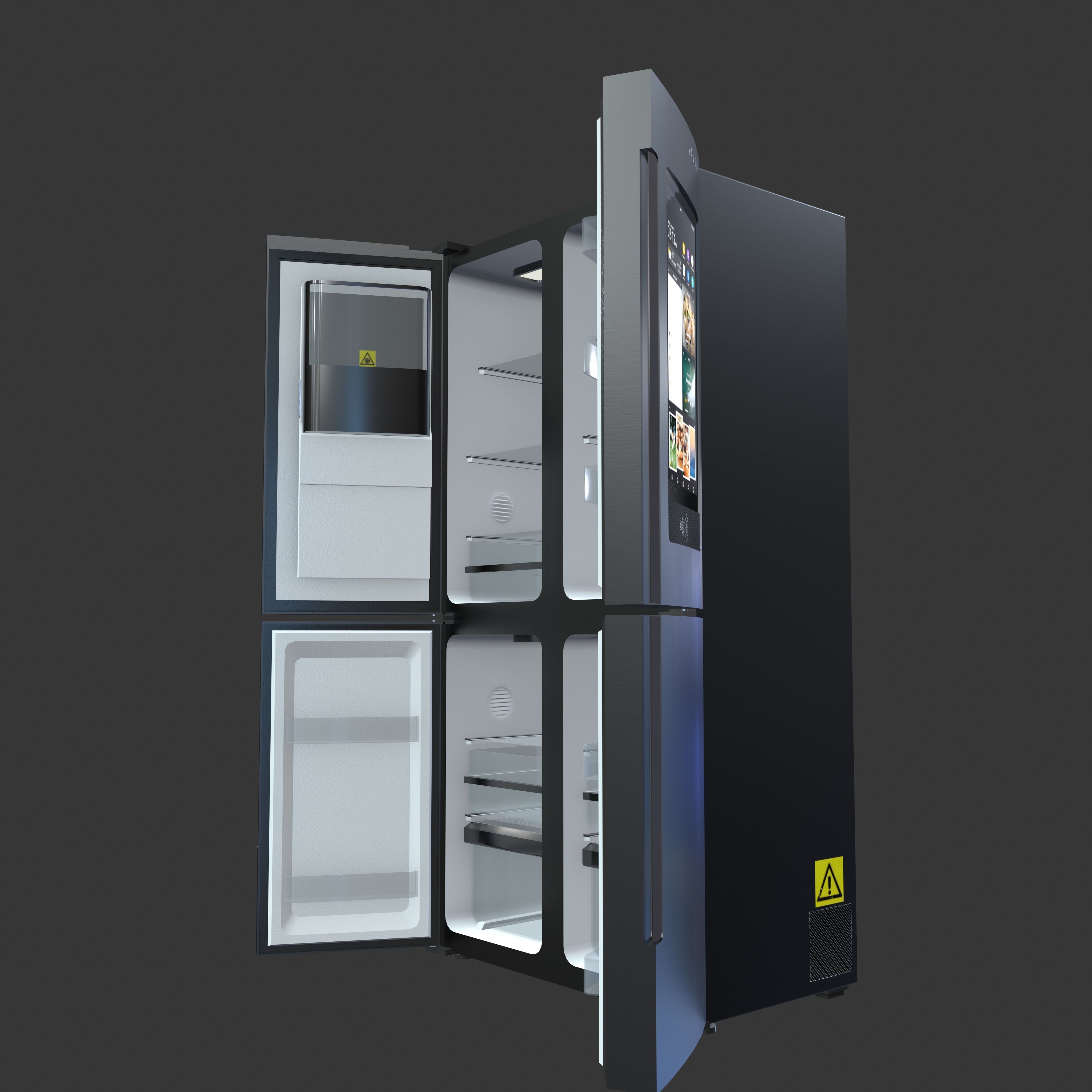 3D model Modern Fridge - Refrigerator VR / AR / low-poly | CGTrader