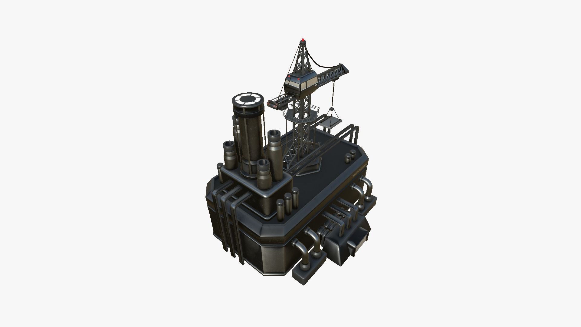 3D model SciFi Factory A09 Dark Metal - Sci Fi Exterior Design VR / AR ...