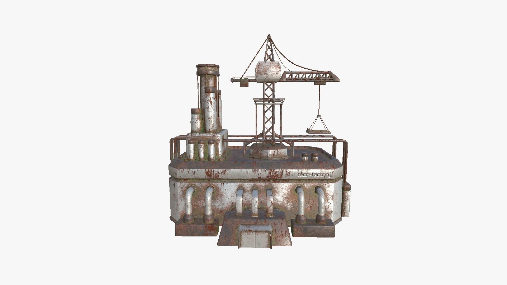 3D model SciFi Factory A10 Abandoned - Sci Fi Exterior Design VR / AR ...