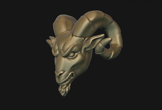 Ram Head Bead 3D model 3D printable | CGTrader