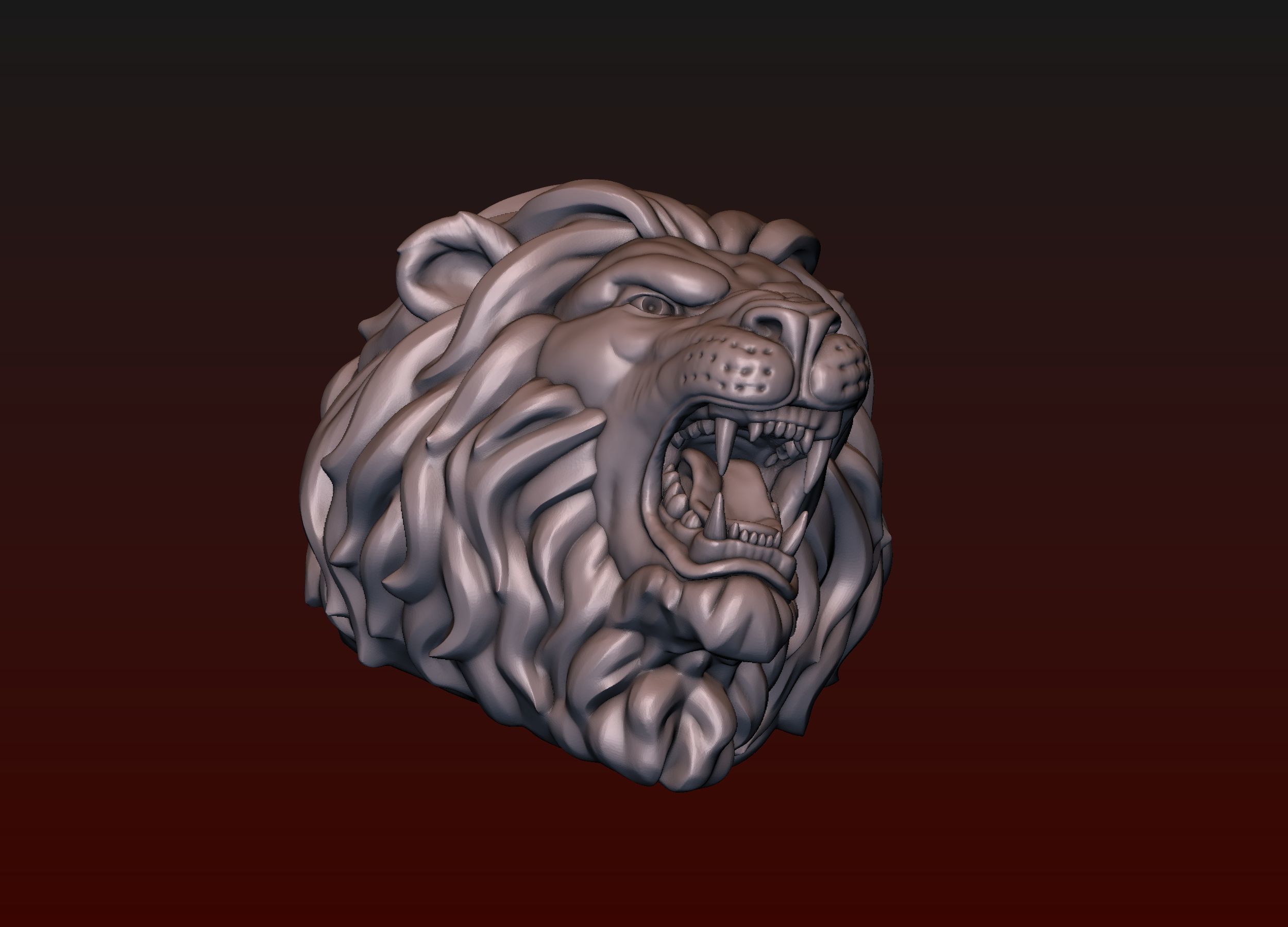 Lion Head 3D model 3D printable | CGTrader