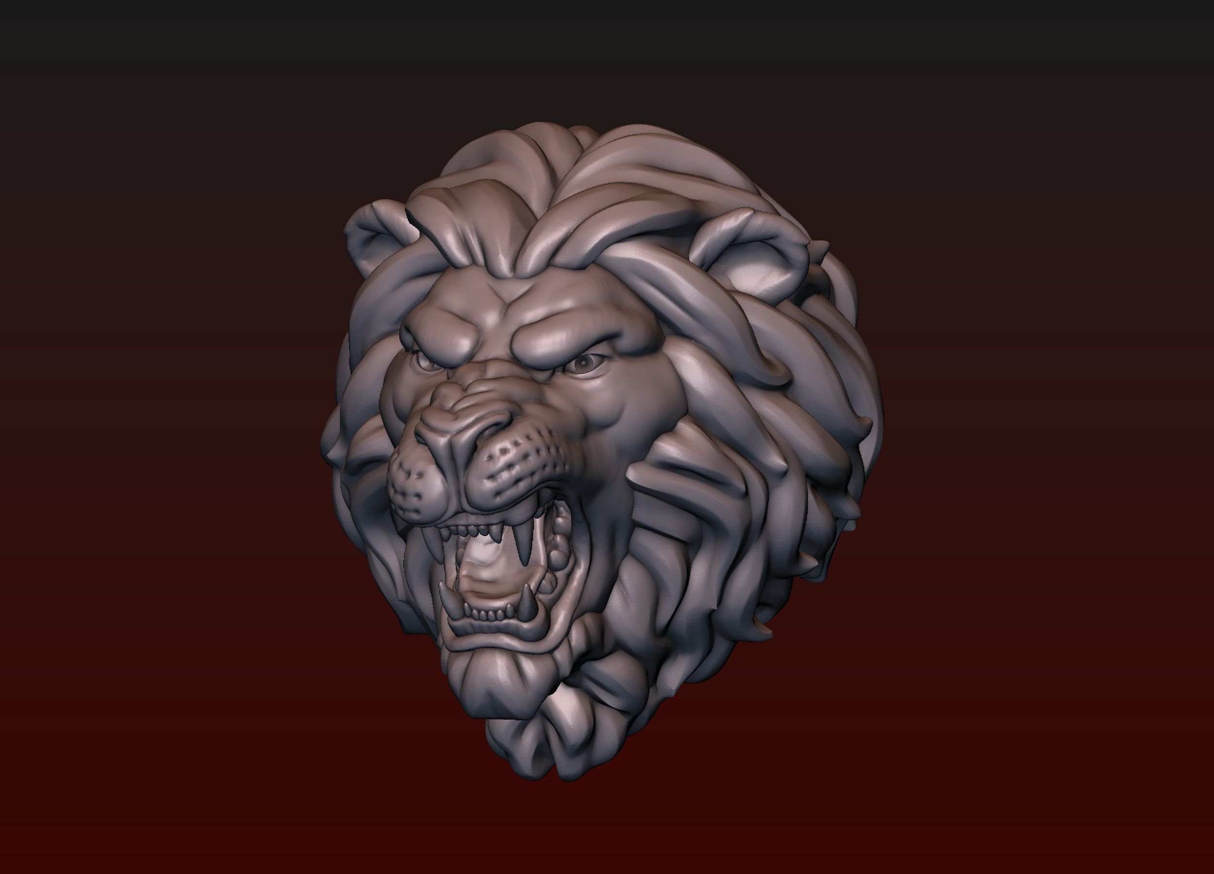 Lion Head 3D model 3D printable | CGTrader