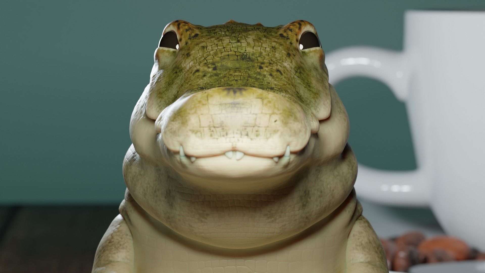 Fat Crocodile 3D model 3D printable | CGTrader