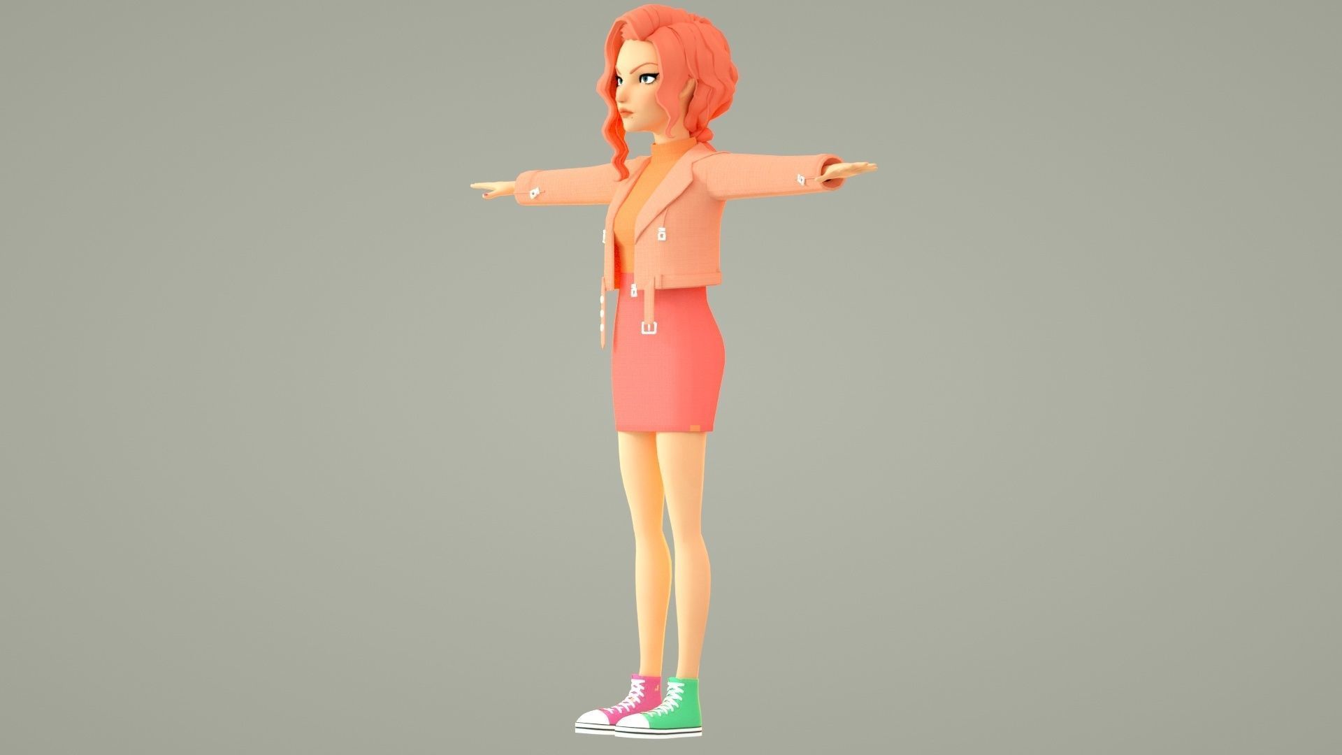 cartoon female girl woman professional agent 3D model | CGTrader