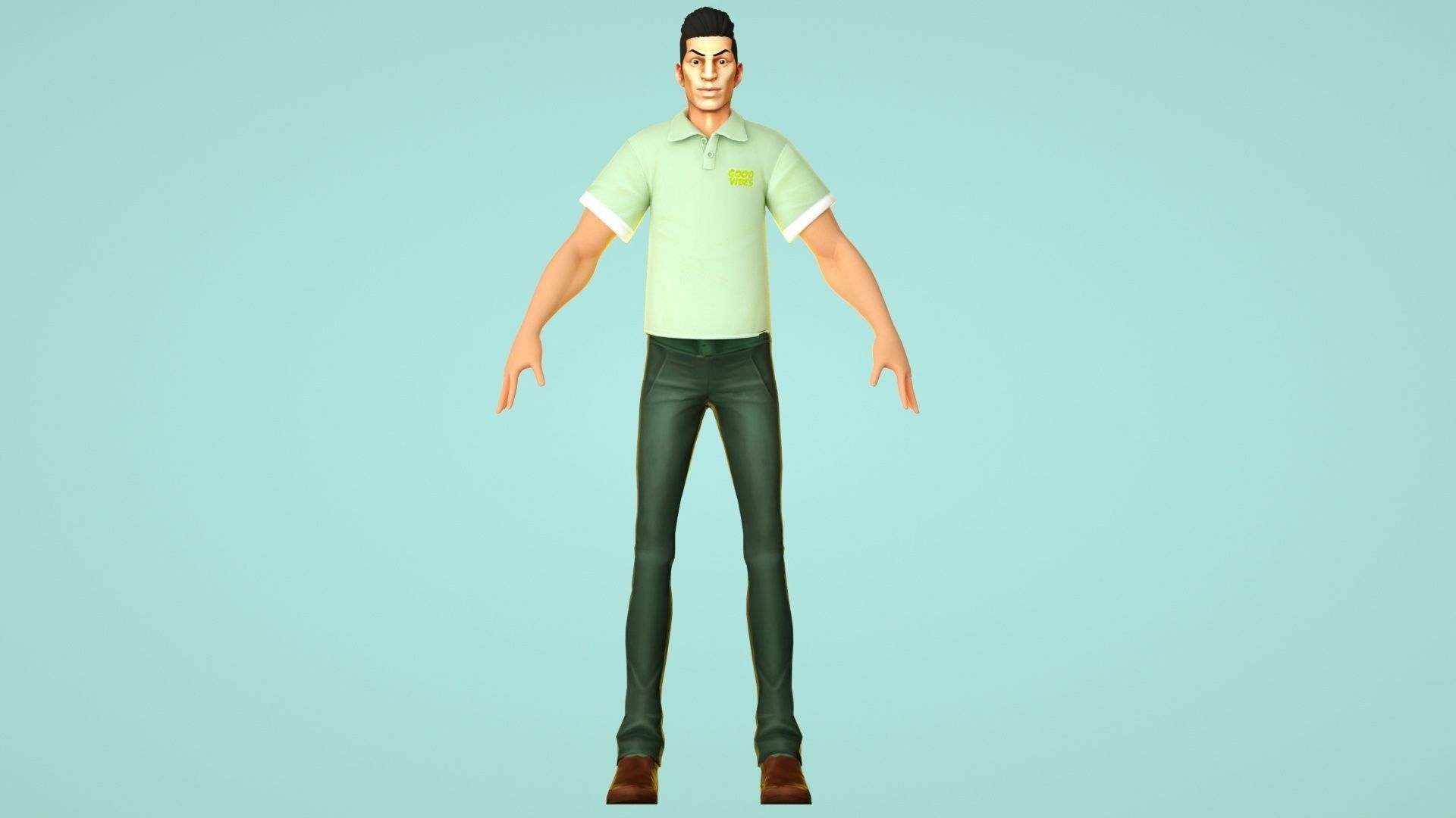 man male middle-aged uncle 3D model | CGTrader