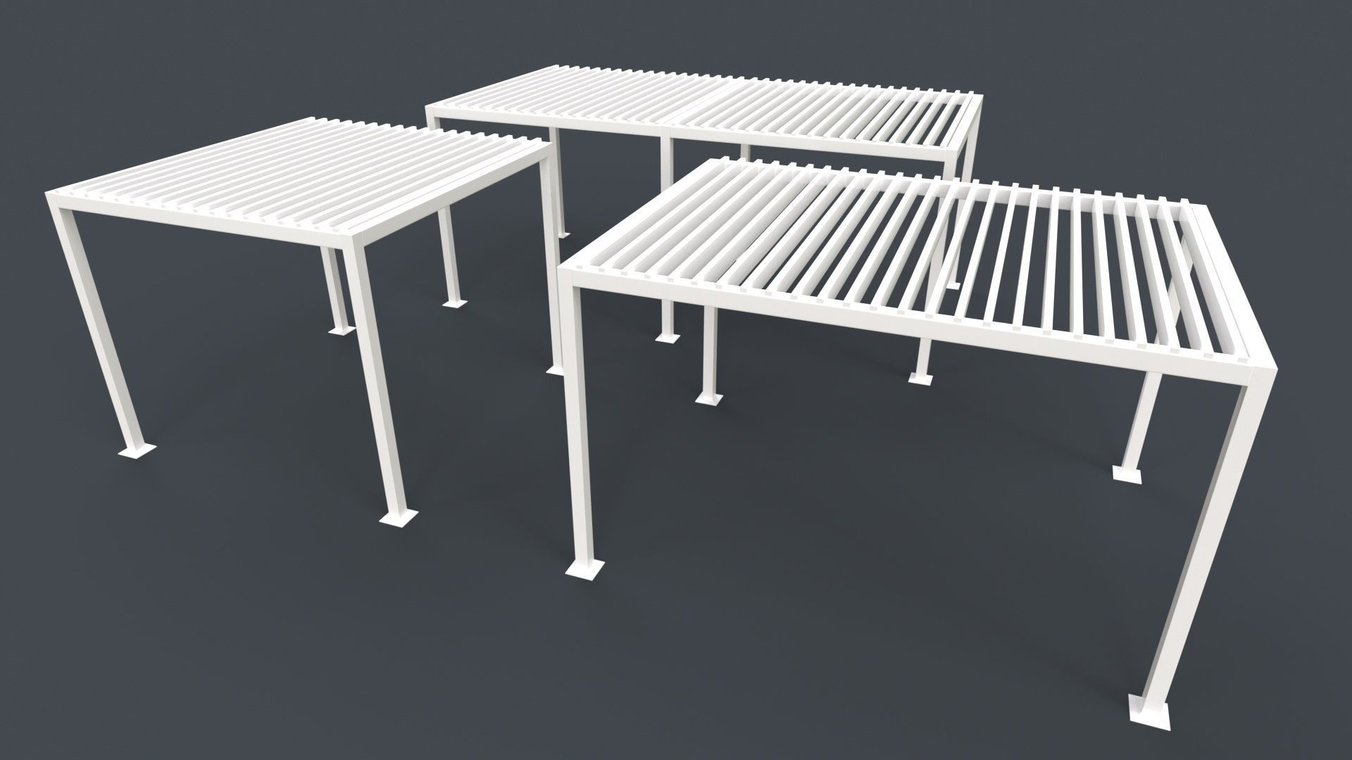 3D model PBR Wooden Pergola Gazebo B3 VR / AR / low-poly | CGTrader