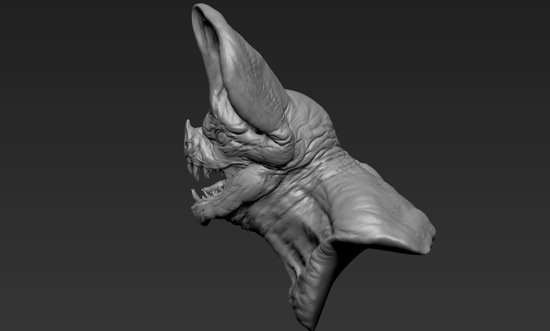 Bat Creature Bust 2 3D model | CGTrader