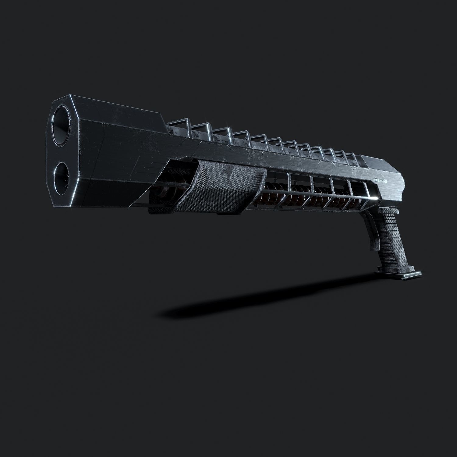 3D model Sci-fi Teslapunk Shotgun LowPoly VR / AR / low-poly | CGTrader