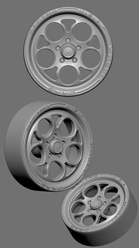 WHEEL FOR MINIATURE CAR 3D model 3D printable | CGTrader