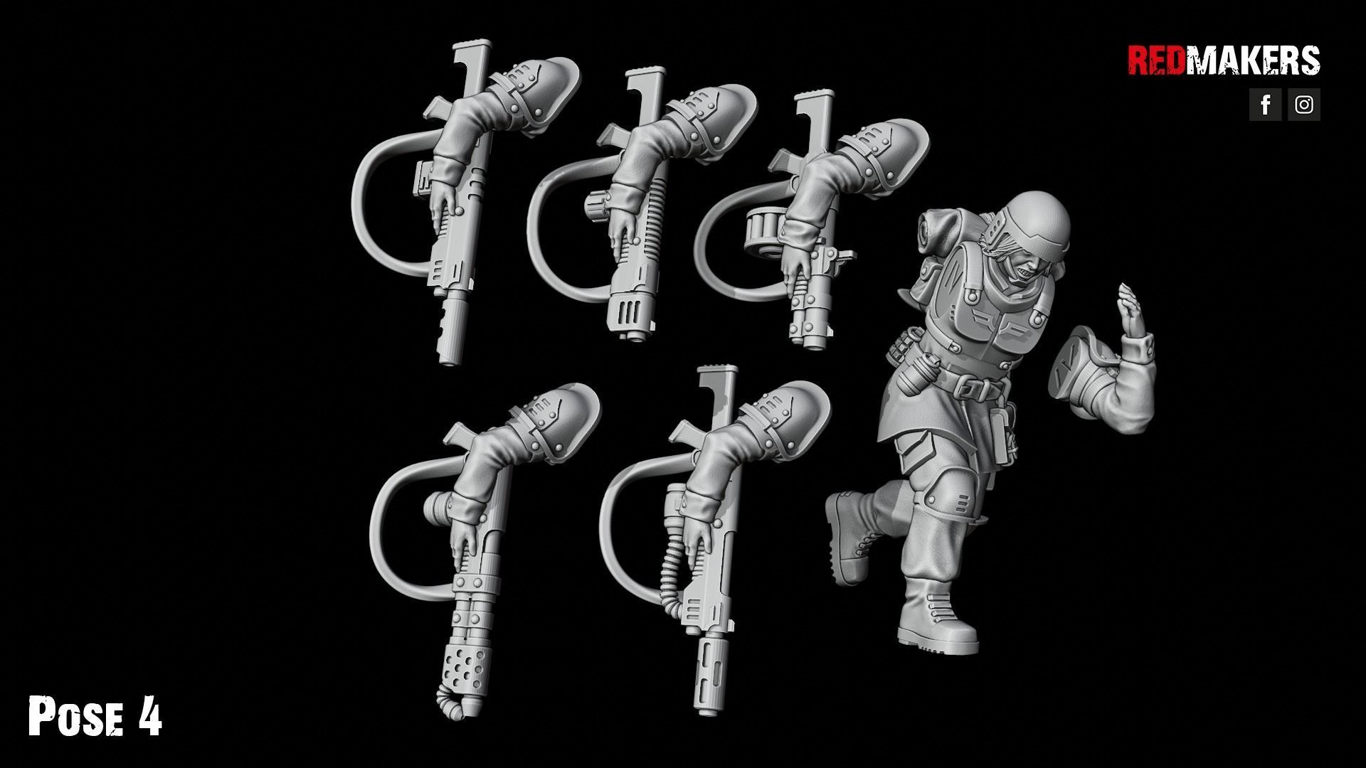 Shock Troops - Female Squad of the Imperial Force 3D model 3D printable | CGTrader