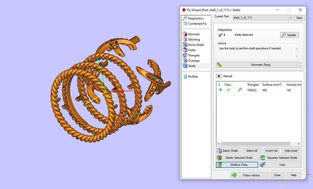 Tiffany Rope Three-row X 3D model 3D printable | CGTrader