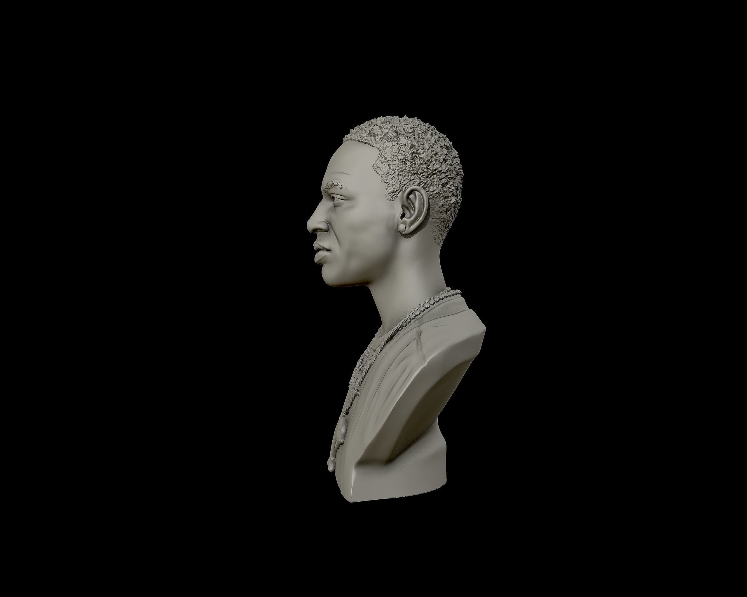 Young Dolph Bust 3D model 3D printable | CGTrader