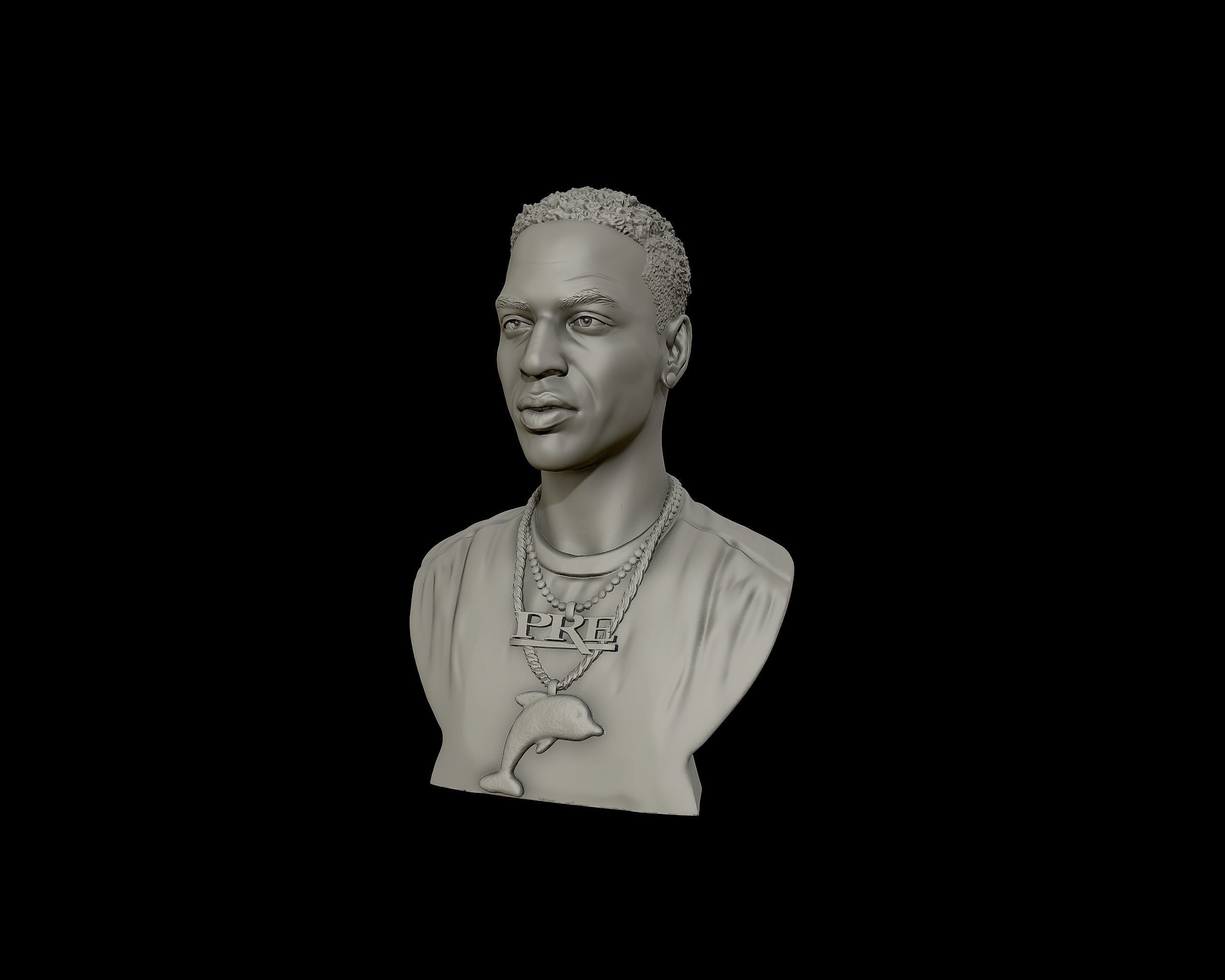 Young Dolph Bust 3D model 3D printable | CGTrader