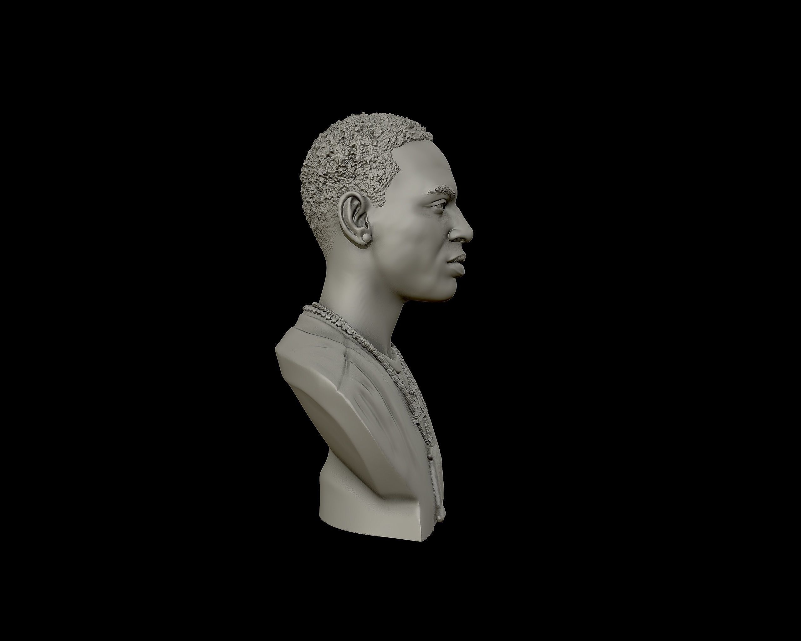 Young Dolph Bust 3D model 3D printable | CGTrader