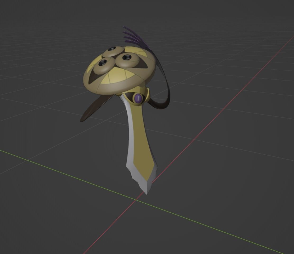 Aegislash Sword Form Pokemon 3d Print Model 3d Model 3d Printable Cgtrader