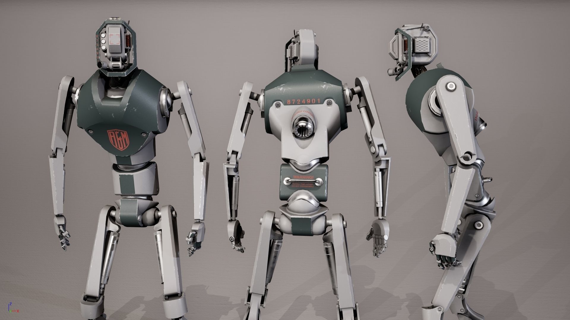 3D model Robot 4 VR / AR / low-poly rigged | CGTrader