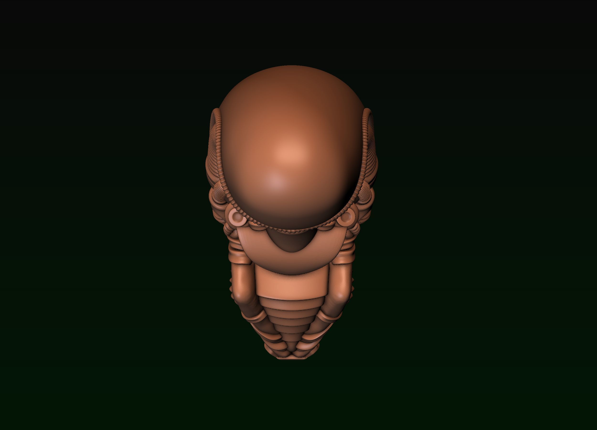 Xenomorph Alien Biomechanical Head 3D model 3D printable | CGTrader