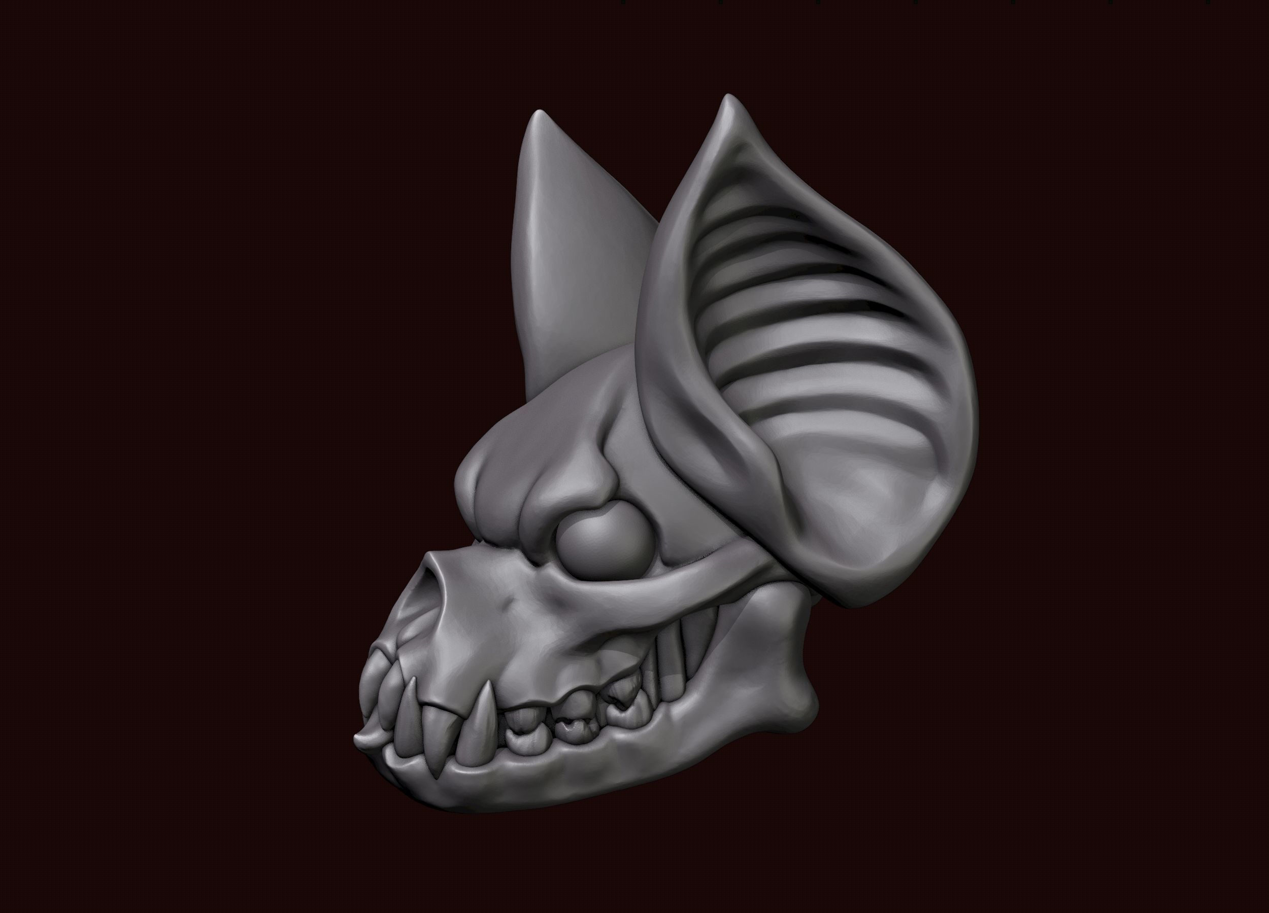 Bat Gargoyle Head 3D model 3D printable | CGTrader