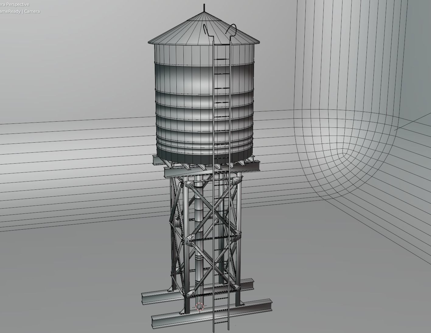 3D model Water tank rooftop game ready asset VR / AR / low-poly | CGTrader