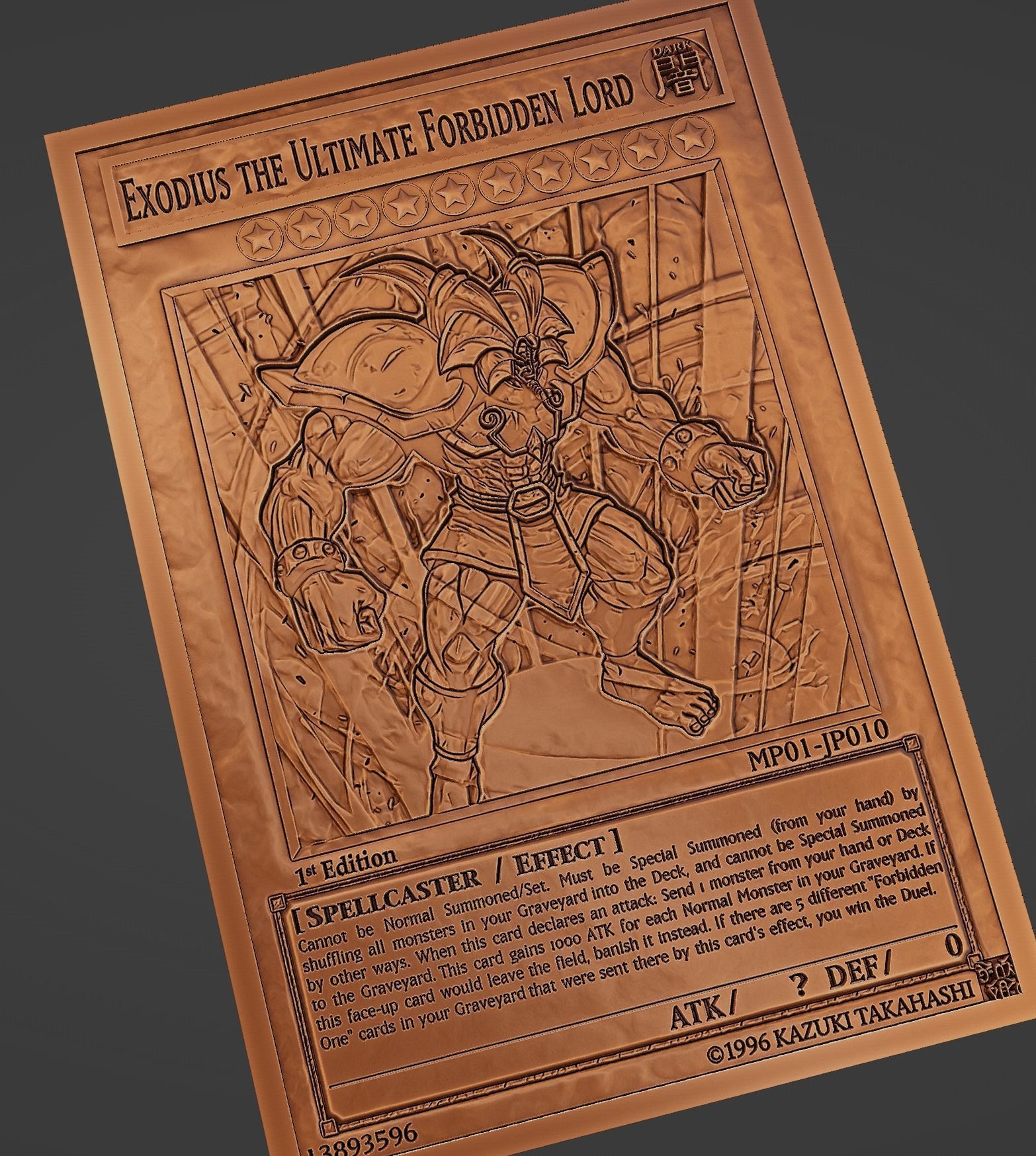 exodius the ultimate forbidden lord - yugioh 3D model 3D printable ...