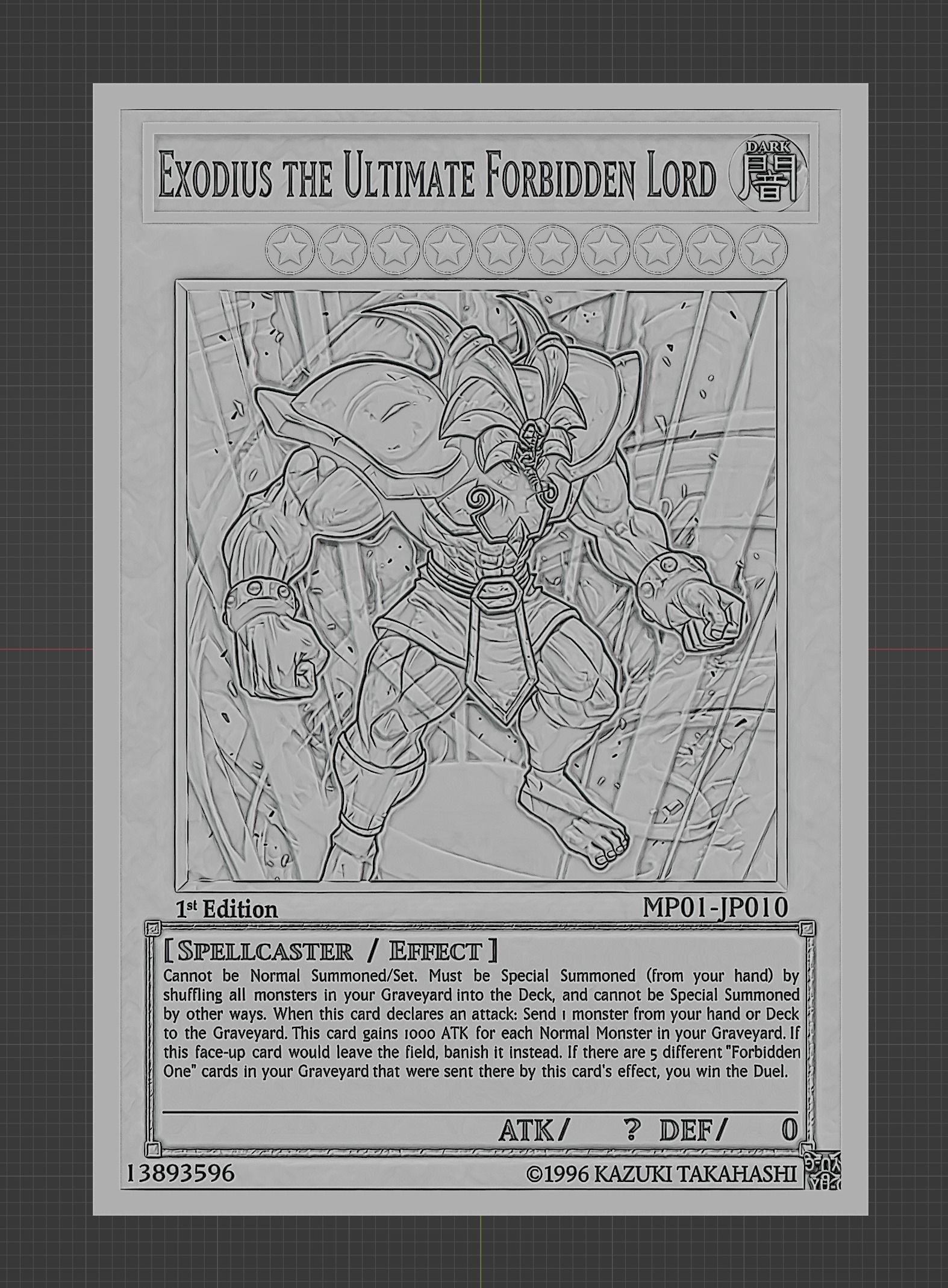 exodius the ultimate forbidden lord - yugioh 3D model 3D printable ...