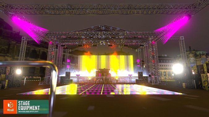 Stage equipment - devices and spotlight 3D model animated | CGTrader