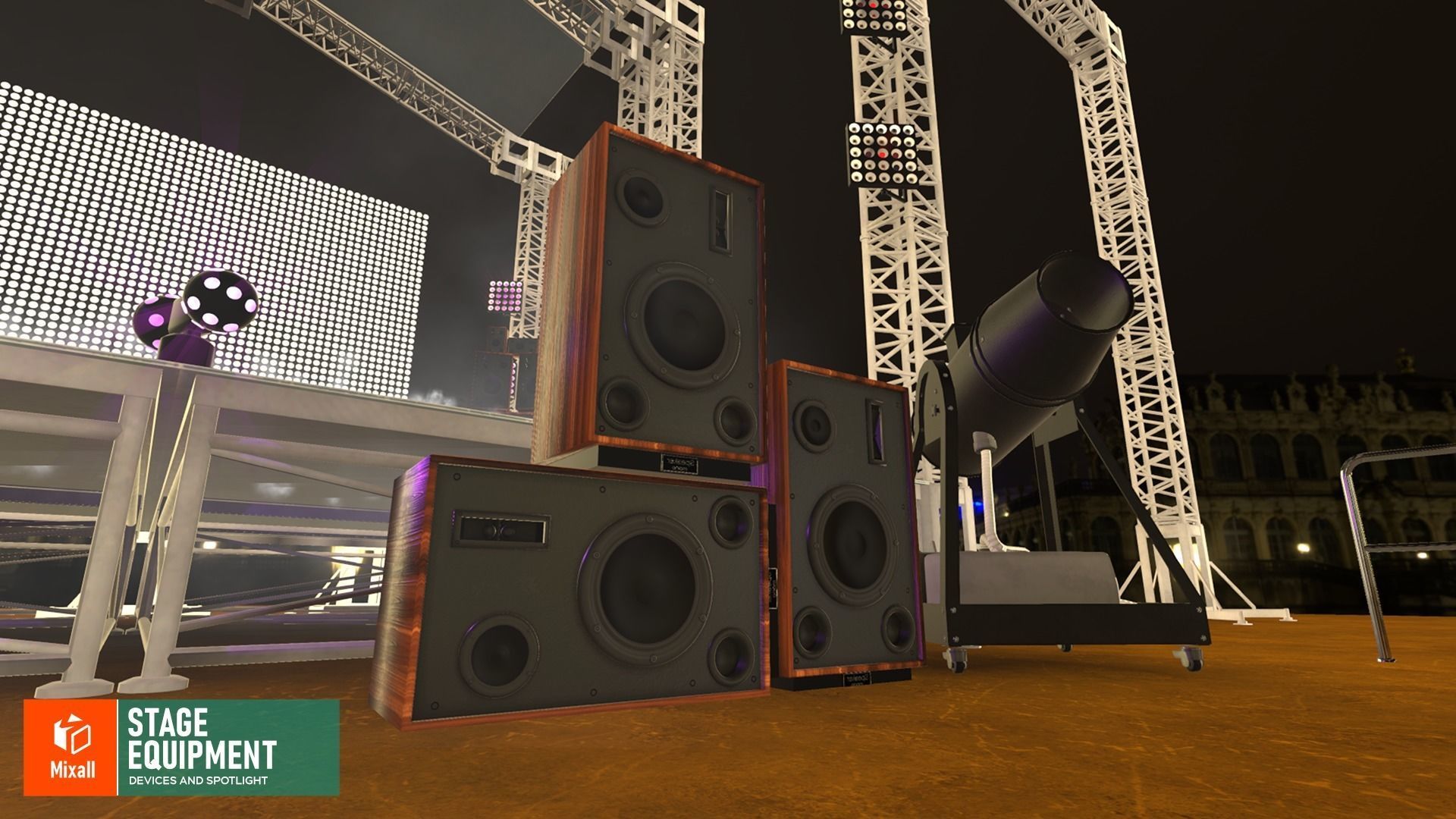 Stage equipment - devices and spotlight 3D model animated | CGTrader