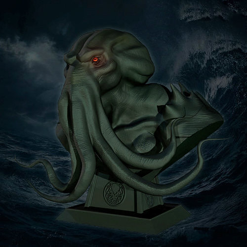 CTHULHU BUST 3D model 3D printable | CGTrader