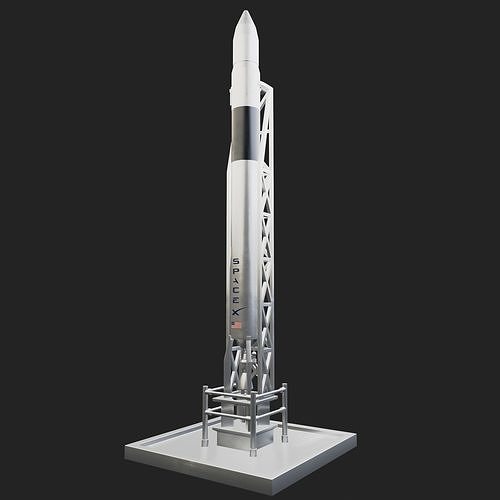 Falcon 1 Rocket SpaceX 3D model 3D printable | CGTrader