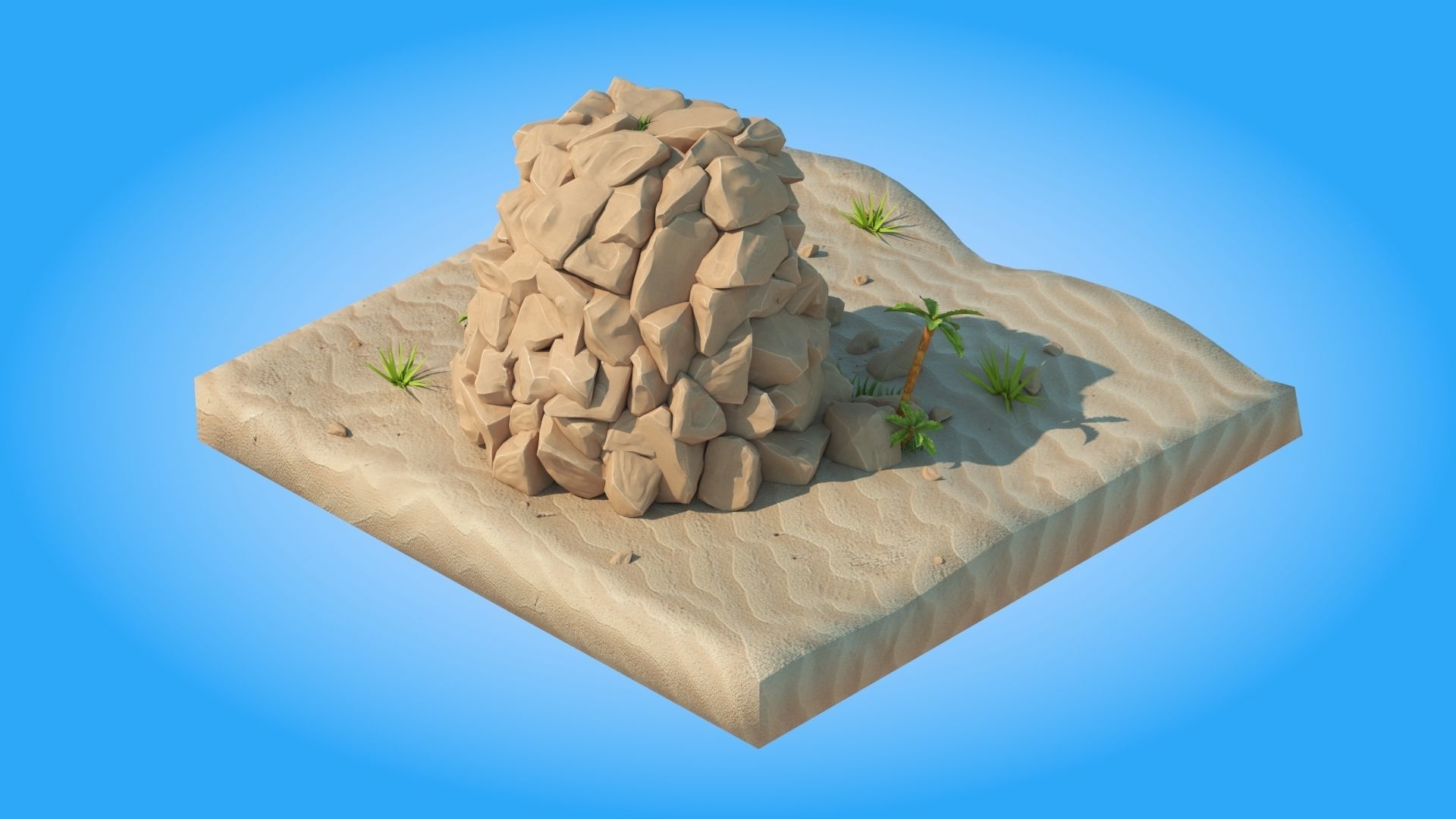 3D model Low Poly Skull Cave VR / AR / low-poly | CGTrader