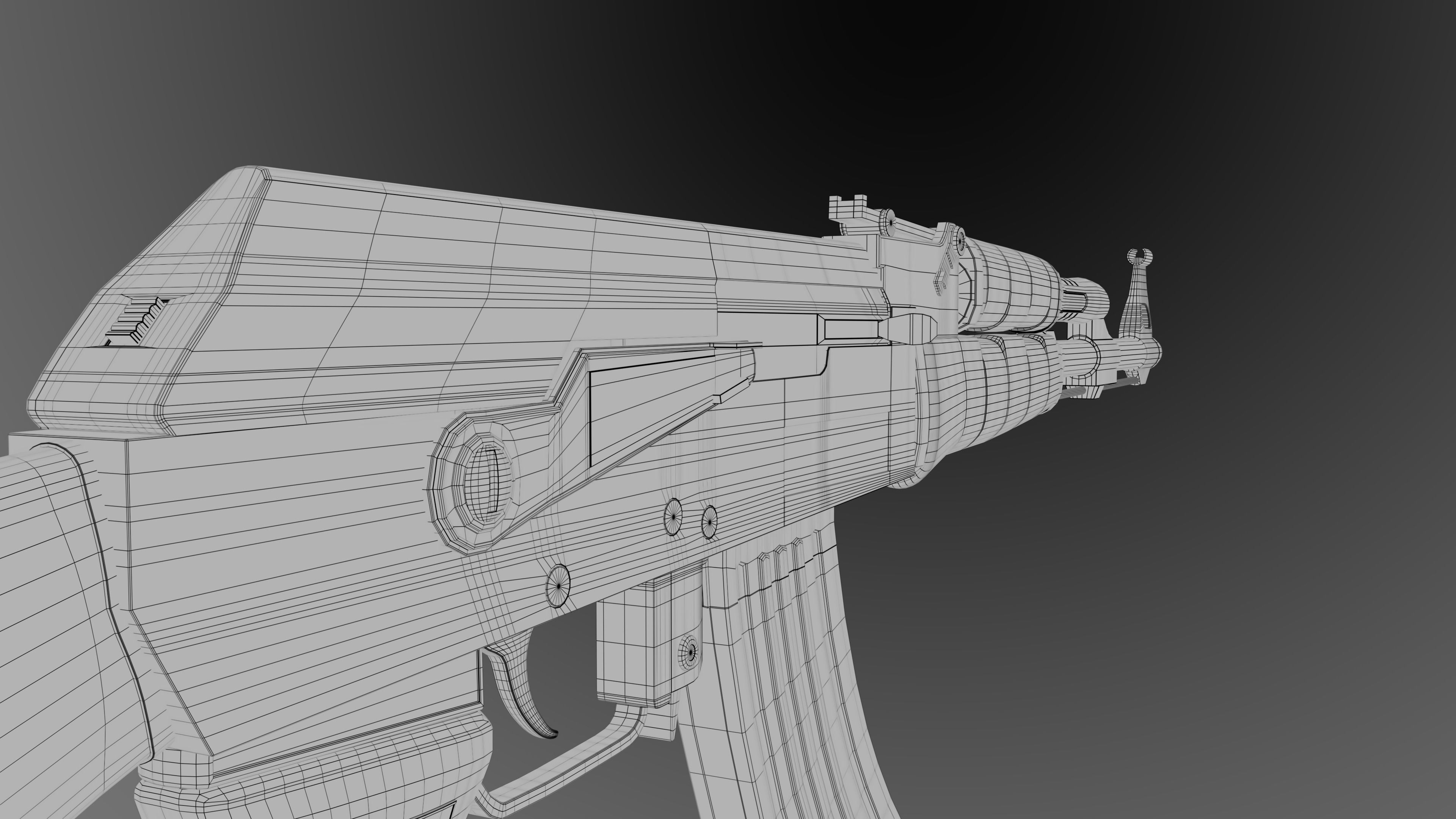 Weapon Rifle Kalashnikov AK-47 3D model | CGTrader