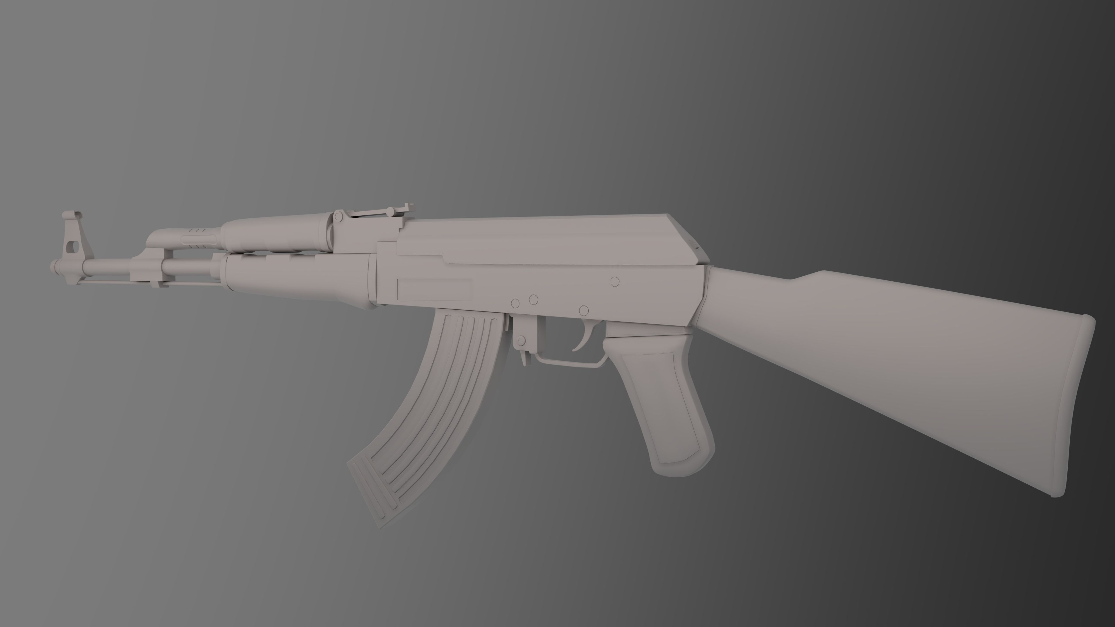 Weapon Rifle Kalashnikov AK-47 3D model | CGTrader