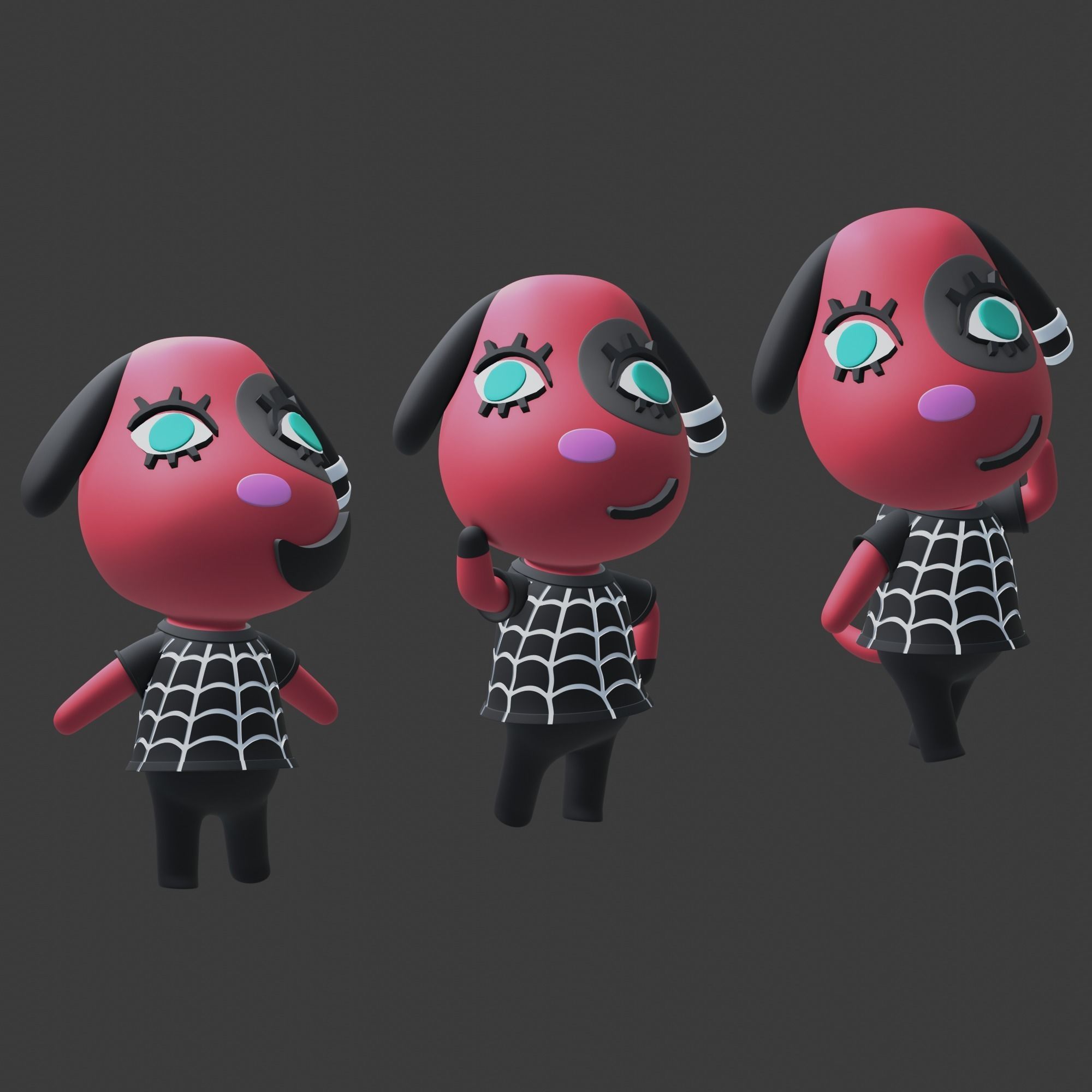 Animal Crossing Cherry Figurine Miniature 3D model 3D printable | CGTrader