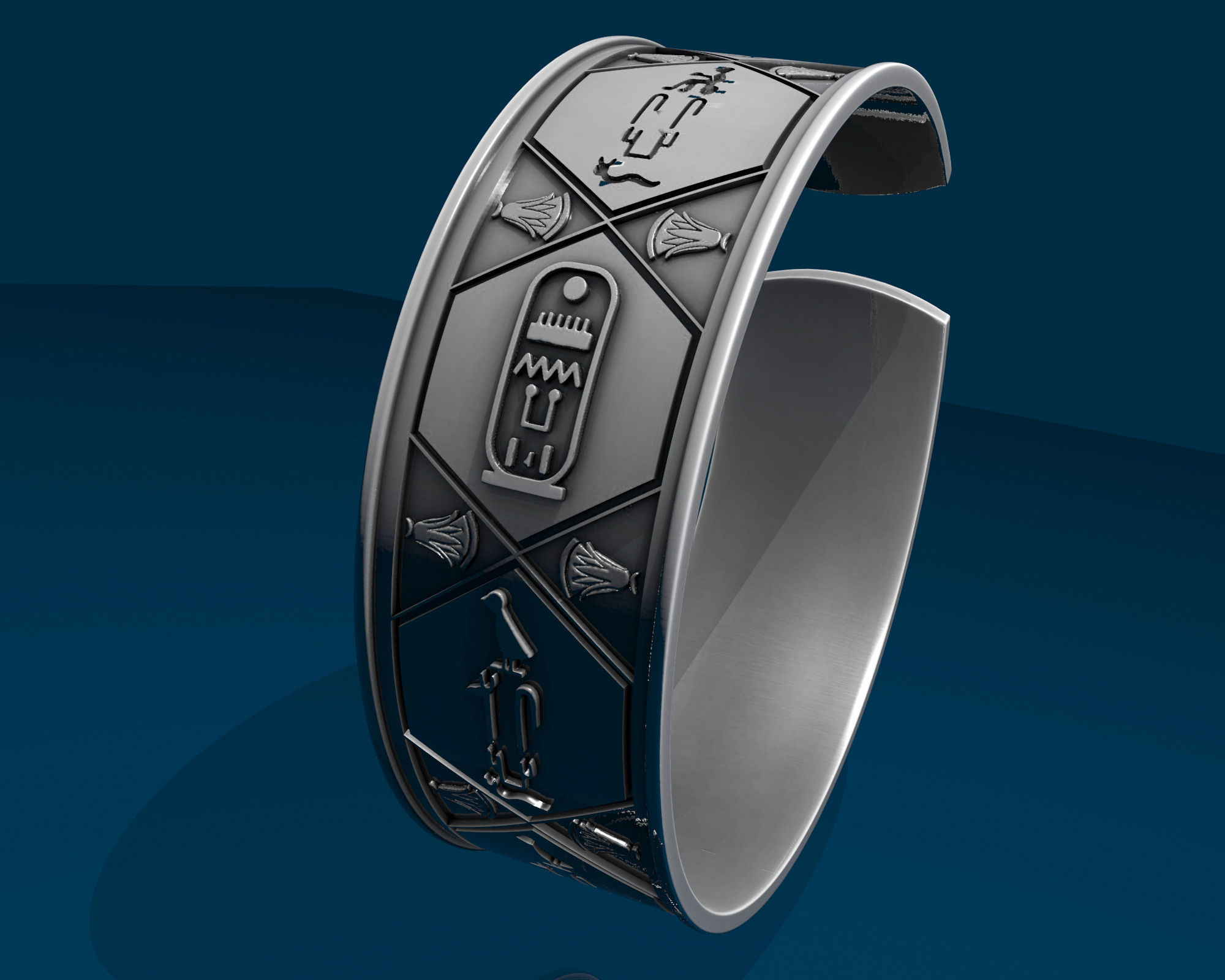 Ancient Bangle Bracelet Pharaonic Ancient Egypt STL jewelry 3D model 3D ...