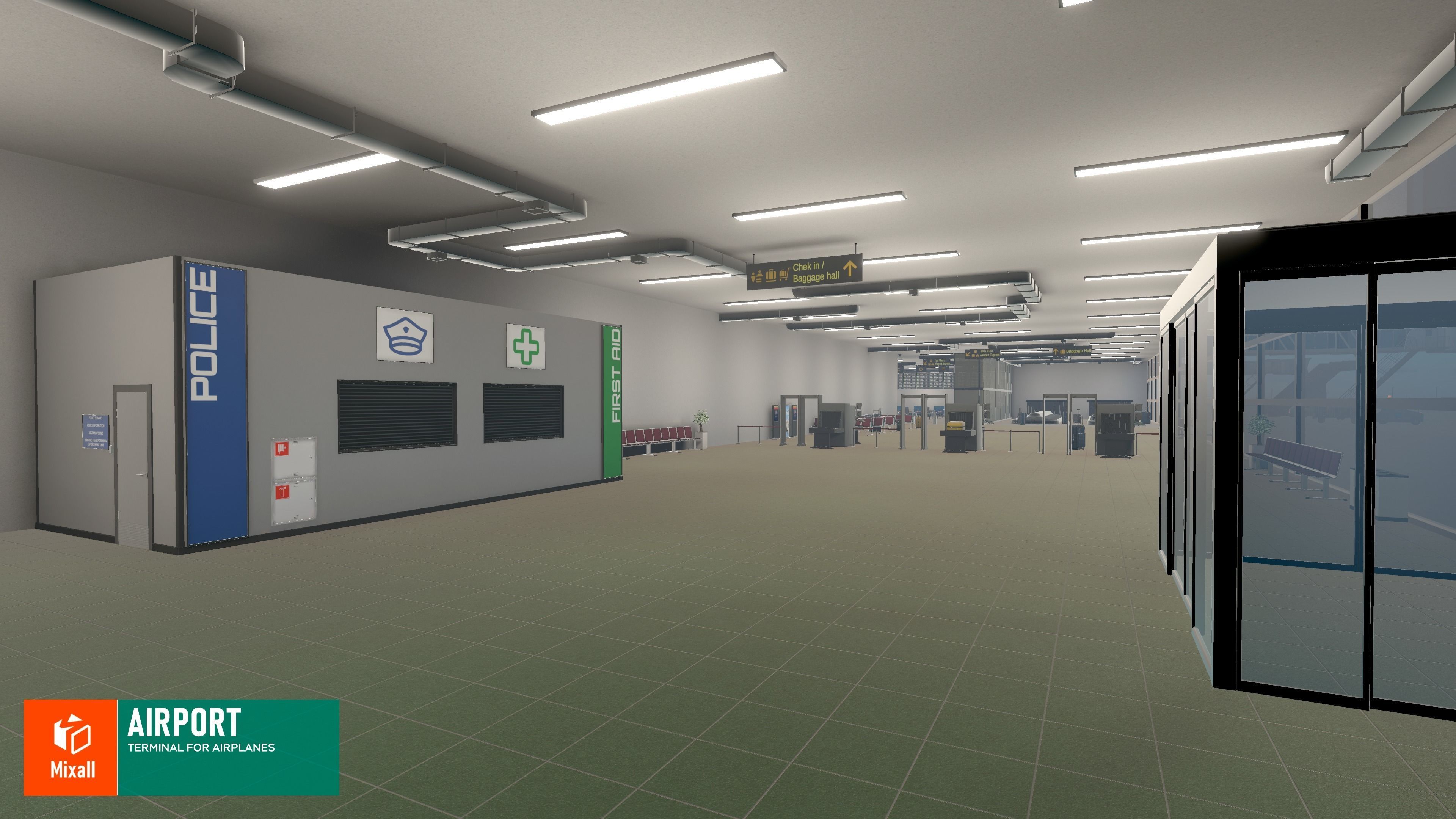 Airport - terminal for airplanes 3D model | CGTrader