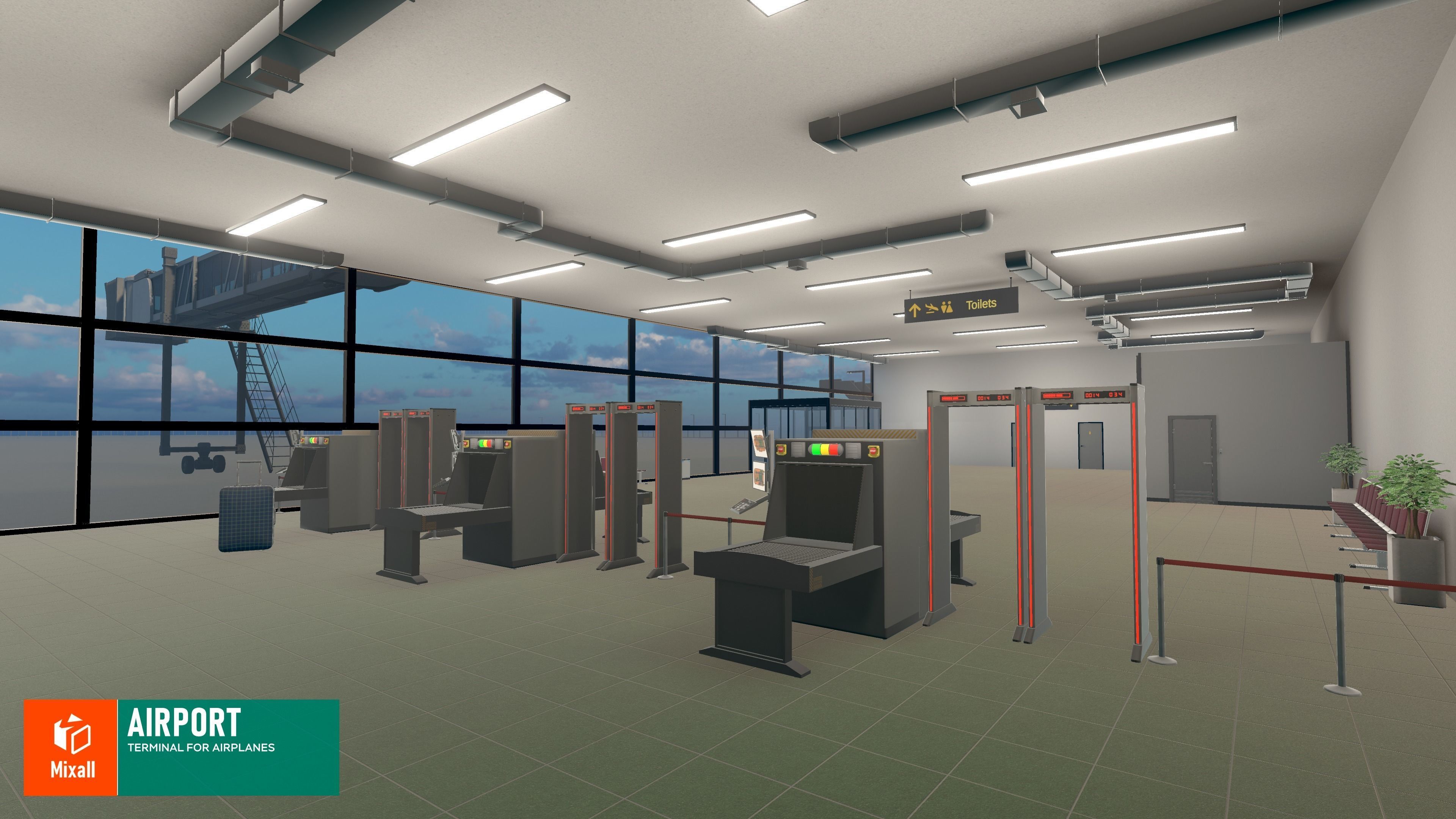Airport - terminal for airplanes 3D model | CGTrader