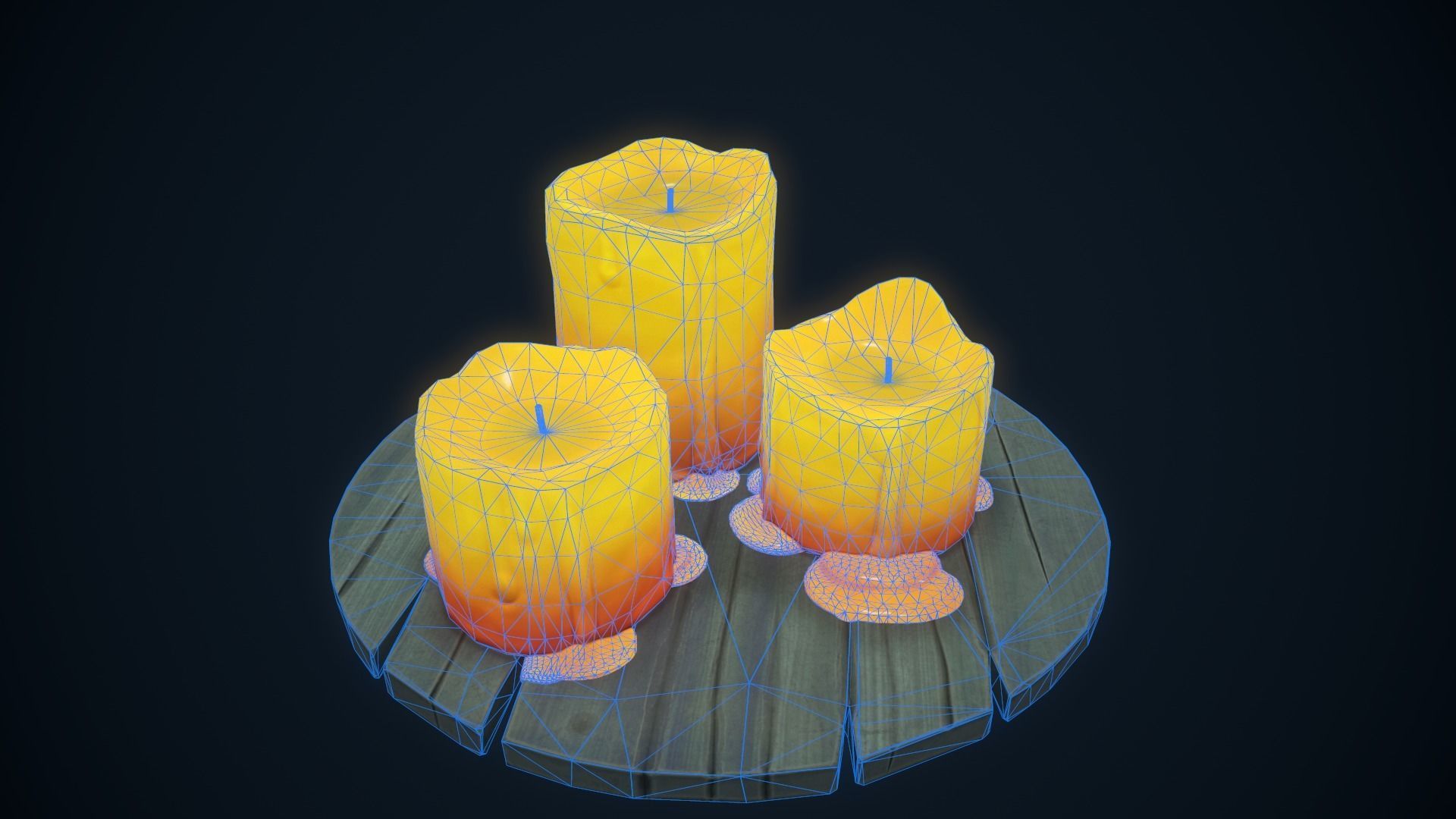 3D model Candles stylized VR / AR / low-poly | CGTrader