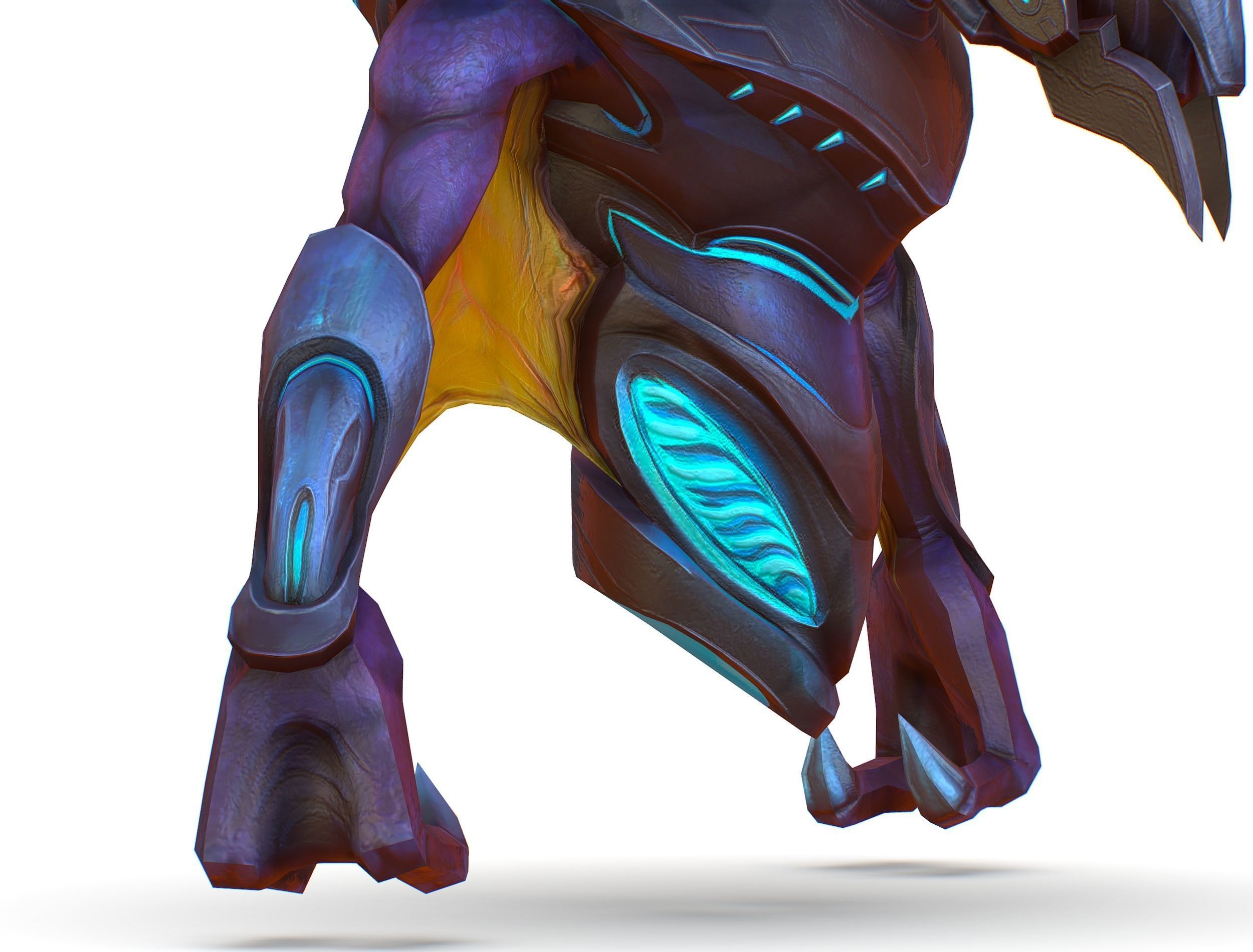 3D model Low Poly Alien Cyborg Trooper Soldier UFO VR / AR / low-poly ...