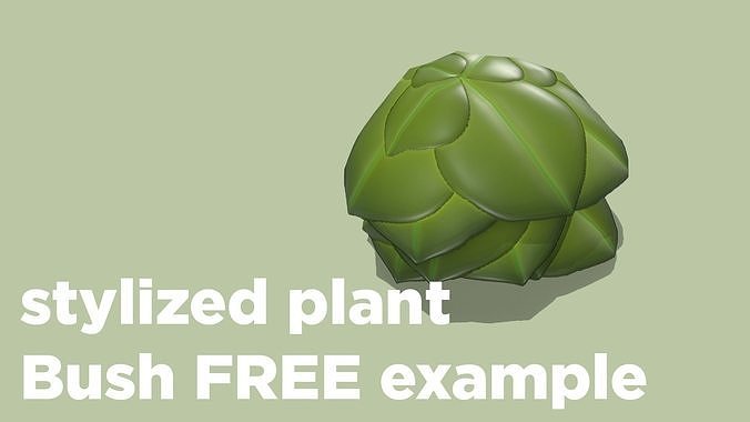 Stylized Plant Bush Free free VR / AR / low-poly 3D model | CGTrader