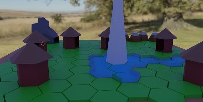 Hexagon City 3D model 3D printable | CGTrader