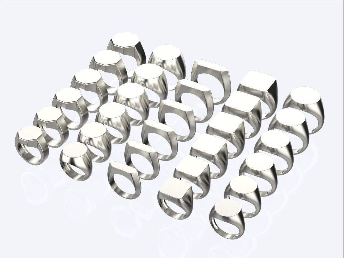 30 signets dimension collection 3D model 3D printable | CGTrader
