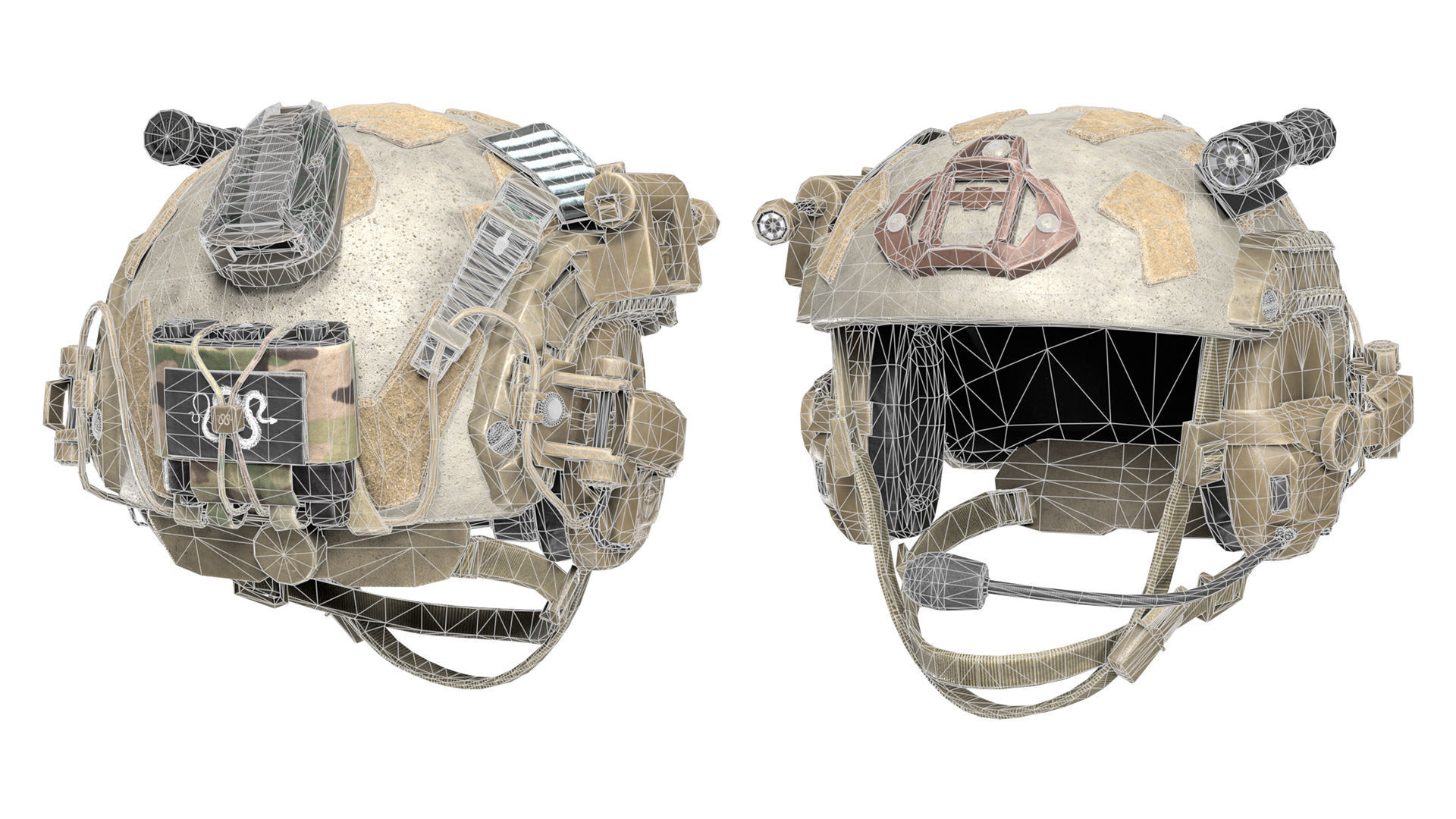 3D model MILITARY GAME-READY OPS-CORE Super High Cut Helmet VR / AR ...