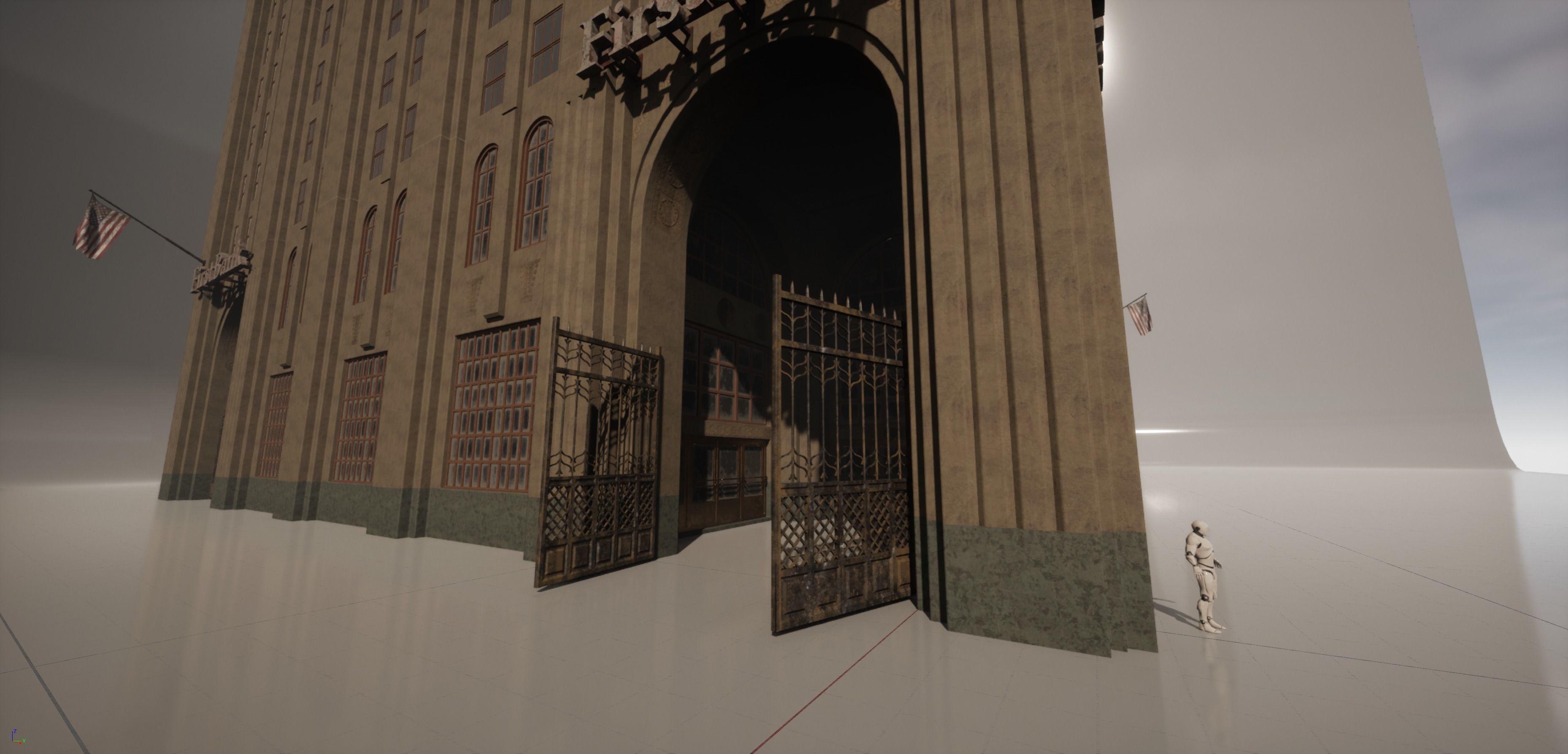 3D model Bank Building Modules and Blueprint VR / AR / low-poly | CGTrader