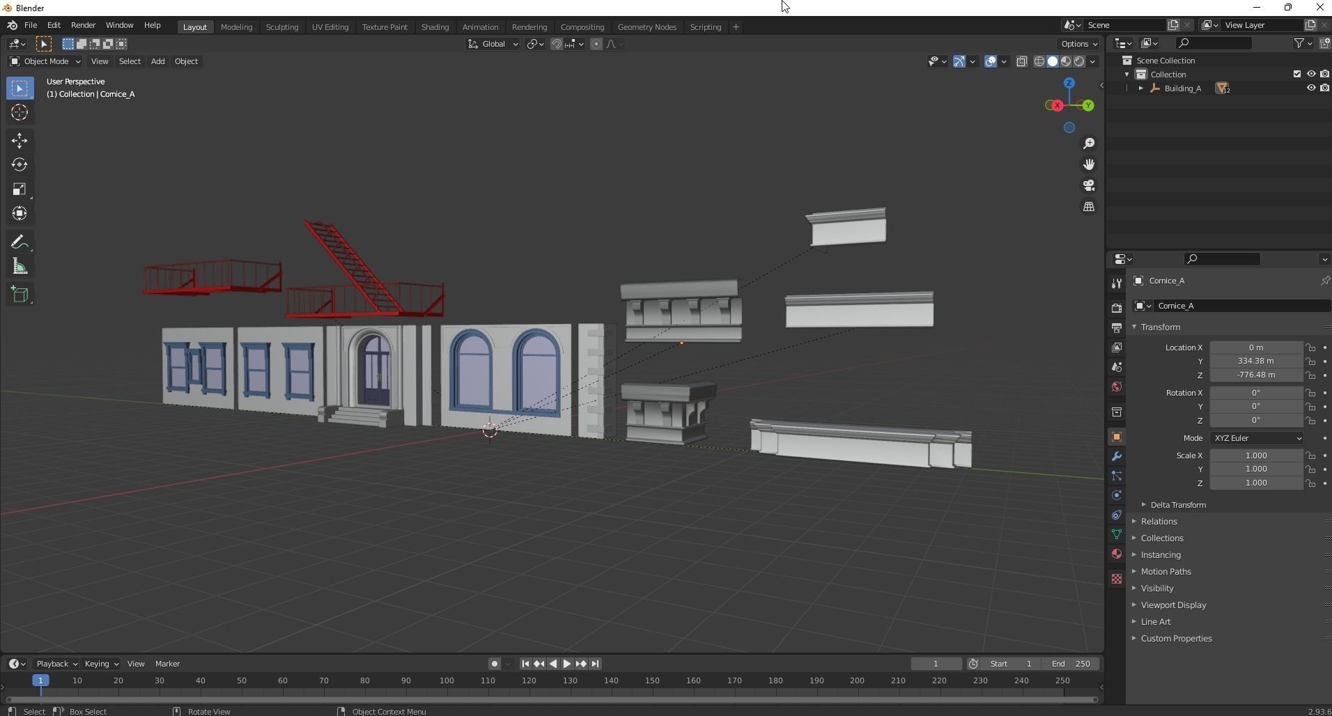 3D model Building Modules and Blueprint VR / AR / low-poly | CGTrader