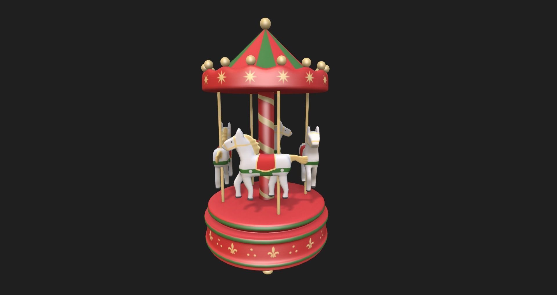 Christmas Carousel 3D model | CGTrader