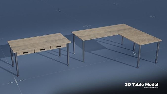 3D Table Model Drawer Rig Included 3D model rigged | CGTrader