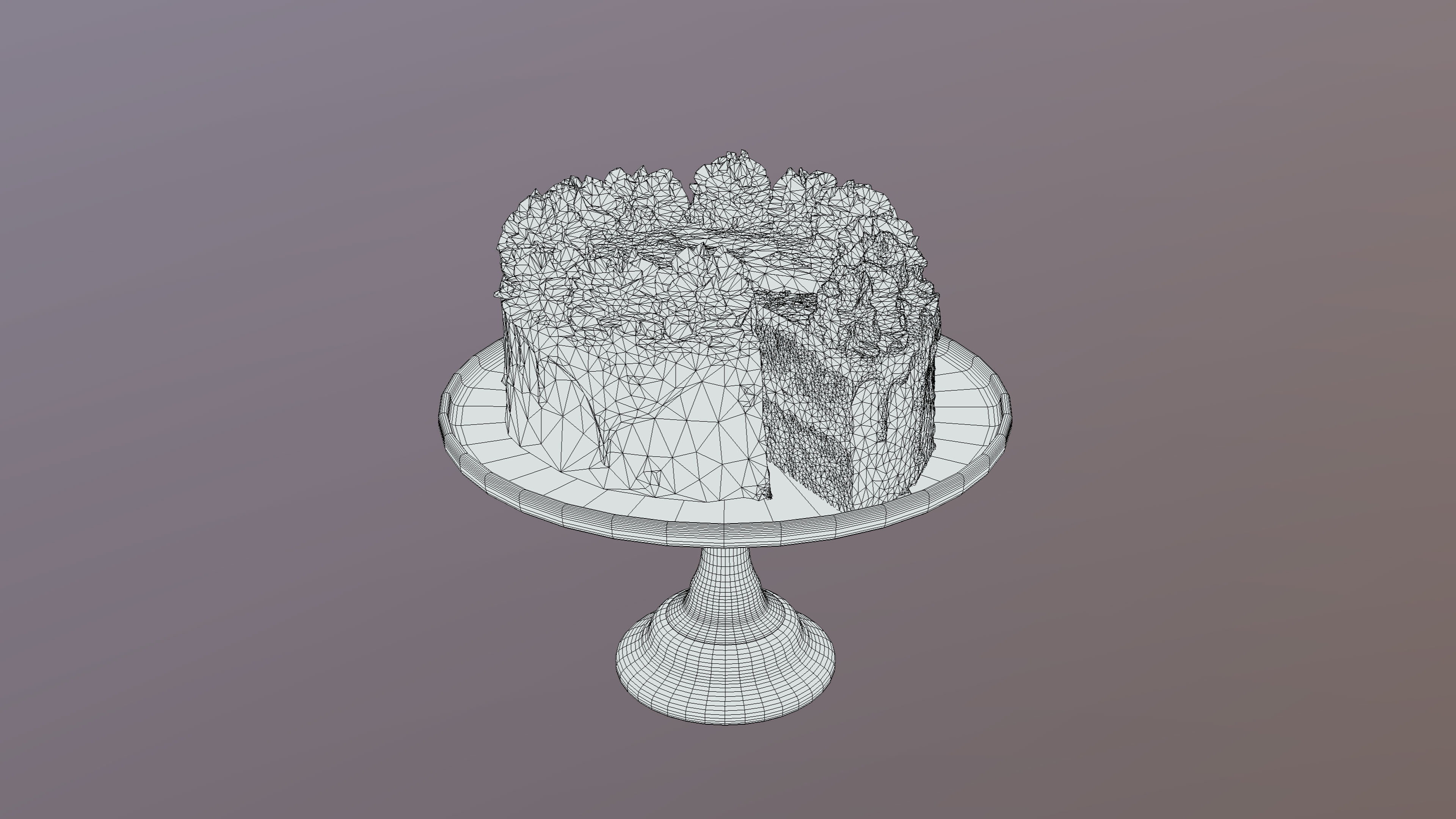 3D model Sliced Red Velvet Gateau VR / AR / low-poly | CGTrader