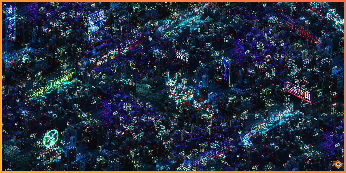 3D model Procedural Sci-Fi City Generator for Blender VR / AR / low ...