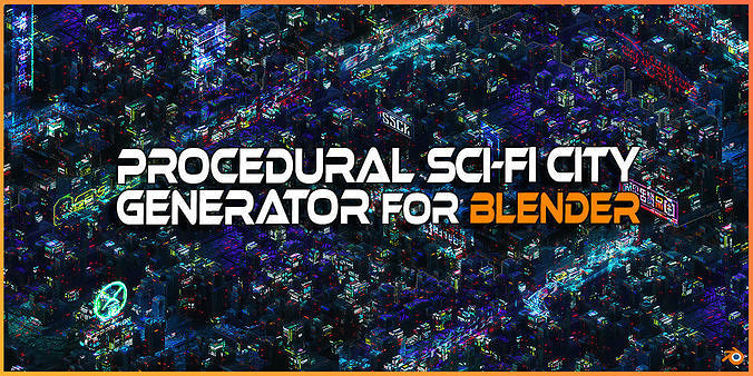 3D model Procedural Sci-Fi City Generator for Blender VR / AR / low ...